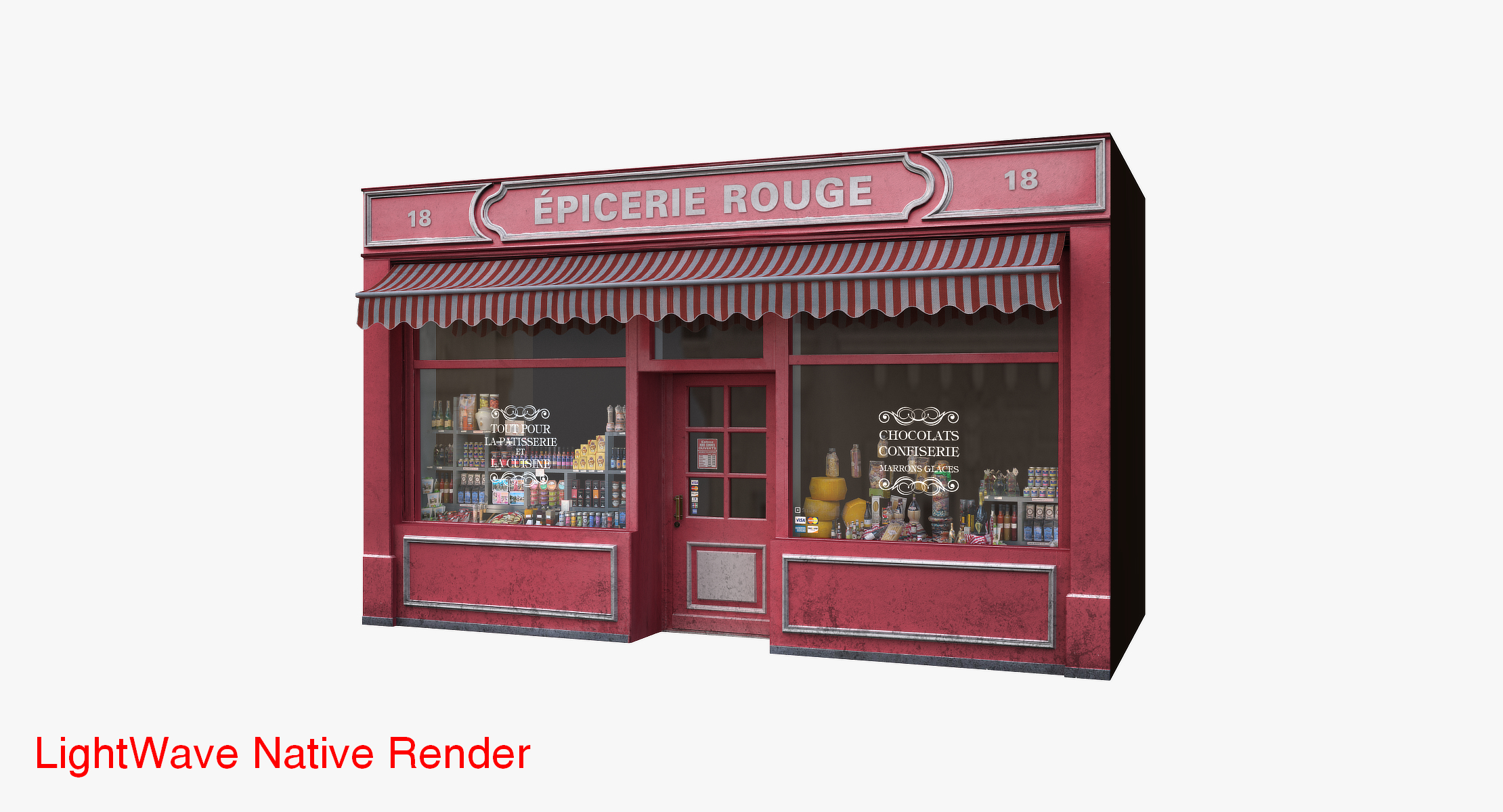 3D typical shop facade - TurboSquid 1224050