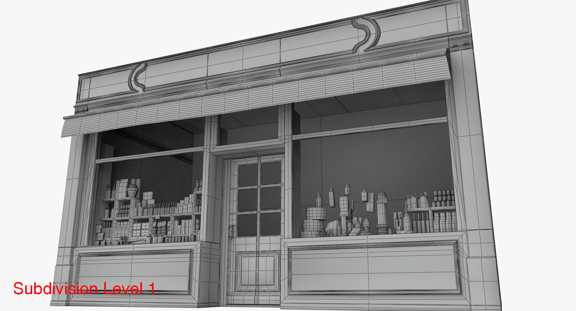 3D typical shop facade - TurboSquid 1224050