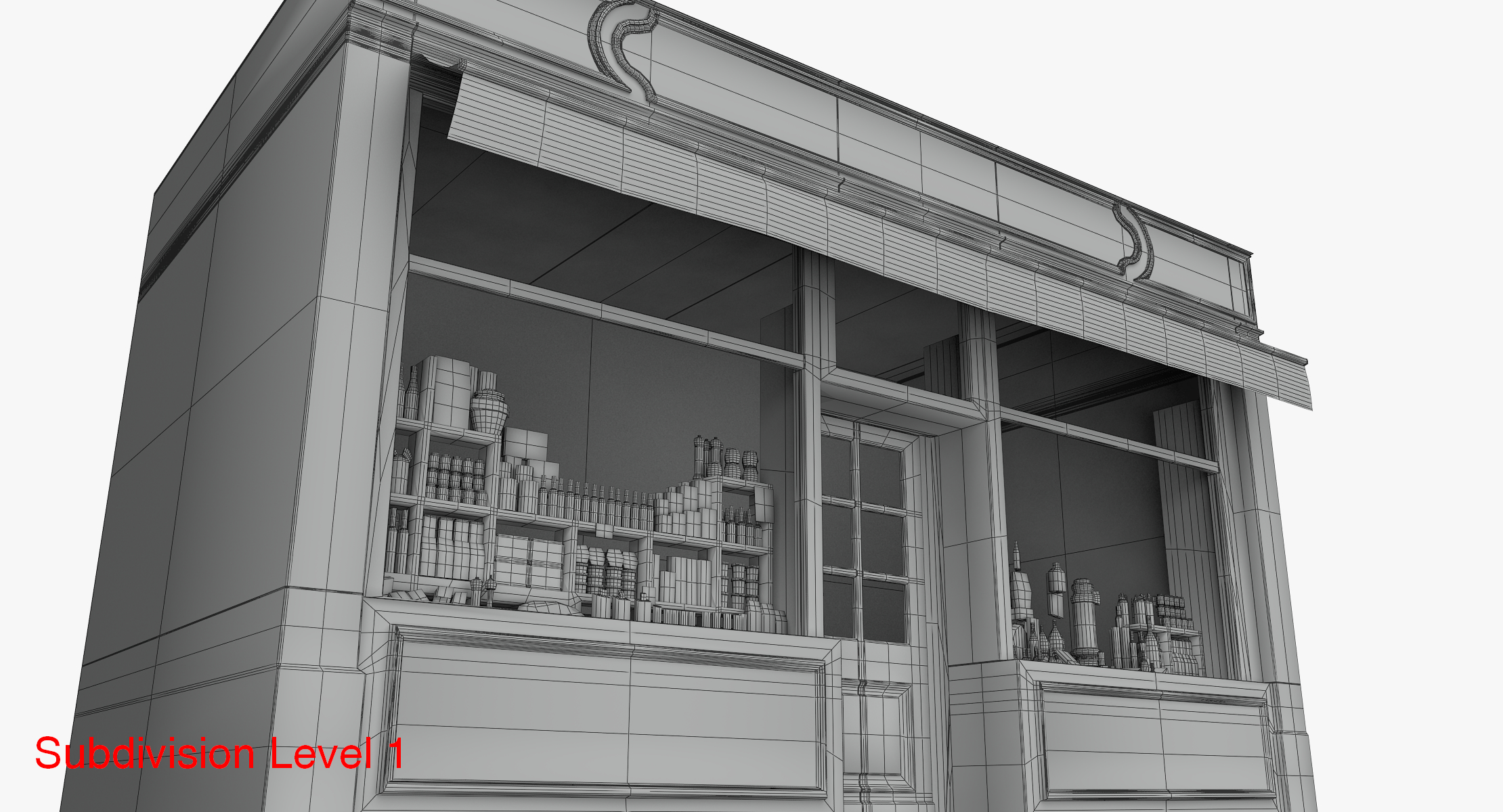 3D typical shop facade - TurboSquid 1224050