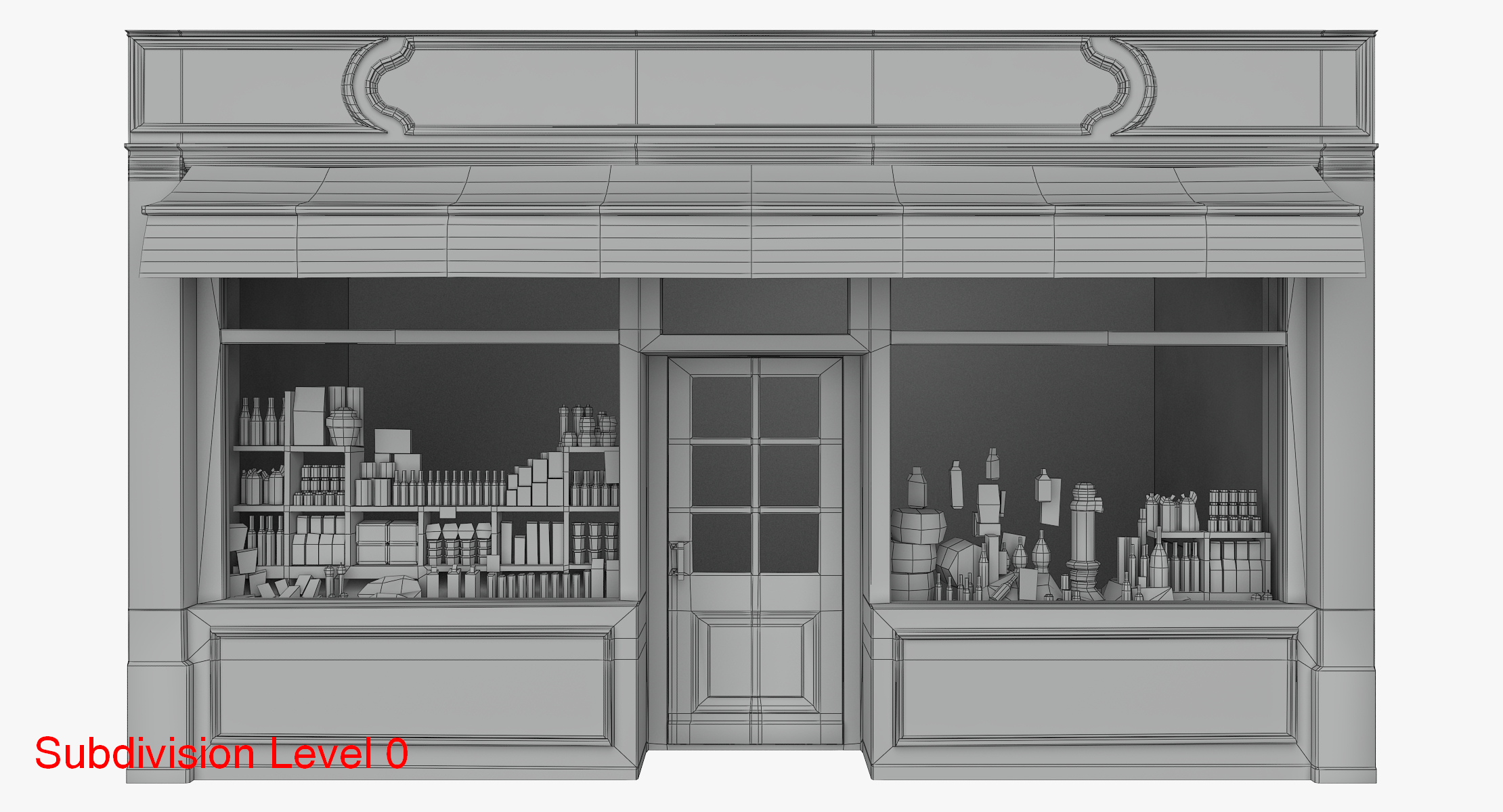3D typical shop facade - TurboSquid 1224050