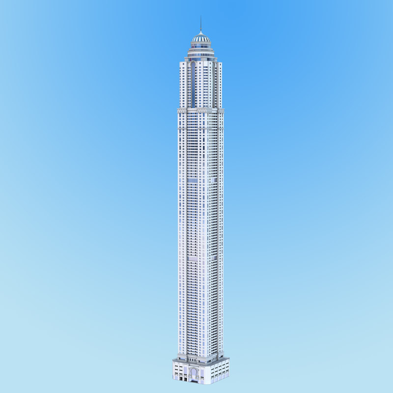 3D princess tower residential building - TurboSquid 1224119