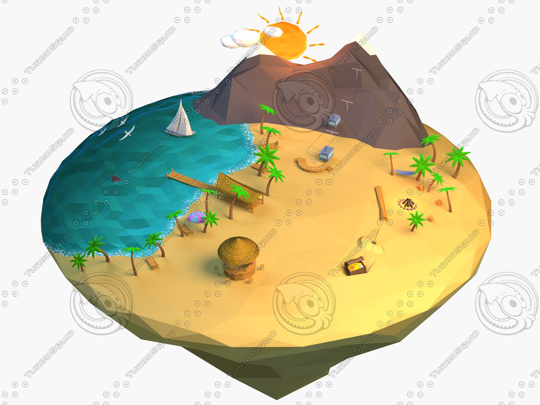Floating island 3D model - TurboSquid 1224297