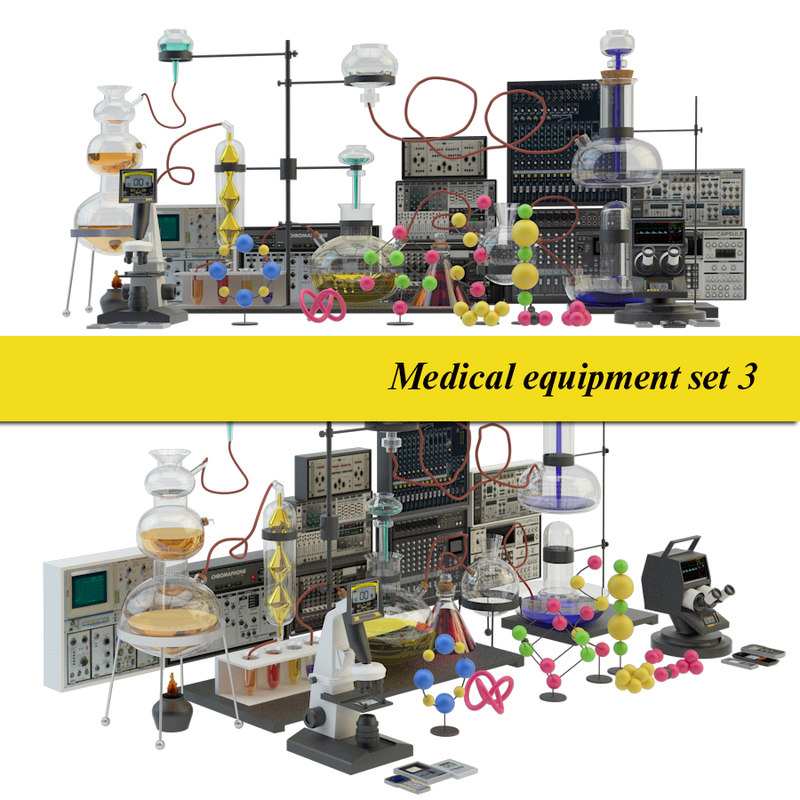 3D model medical laboratory set - TurboSquid 1224300