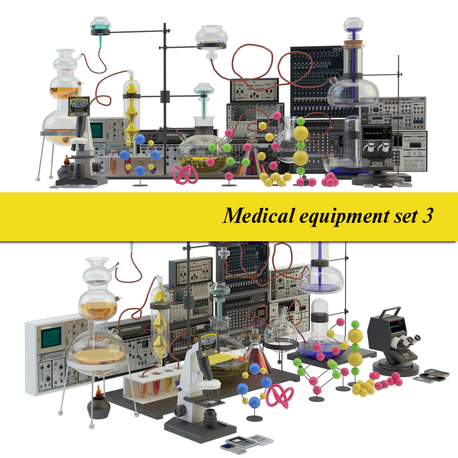 3D model medical laboratory set - TurboSquid 1224300