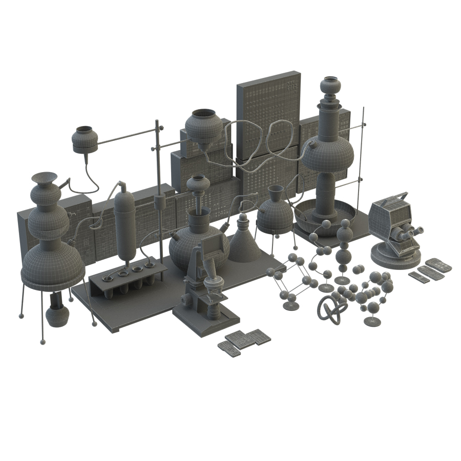 3D model medical laboratory set - TurboSquid 1224300