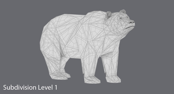3D bear---standing - TurboSquid 1224451