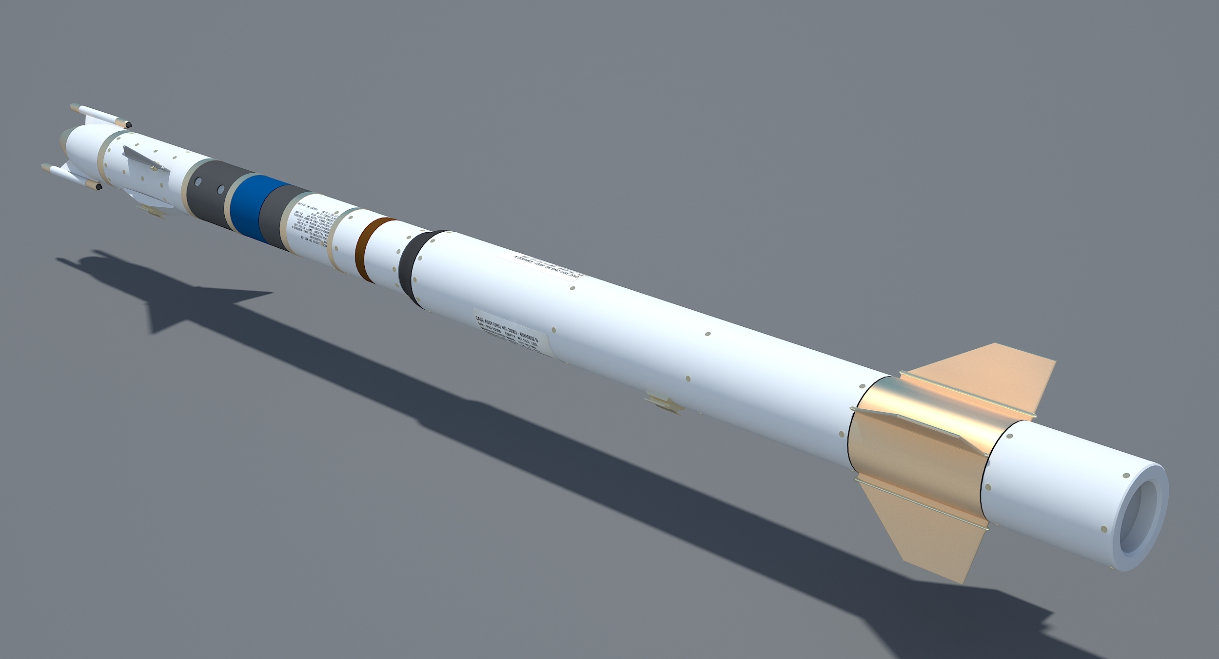 Rim-116 rolling airframe missile 3D model - TurboSquid 1224593