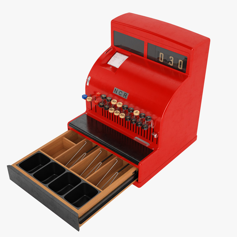 3D retro cash register model - TurboSquid 1225032