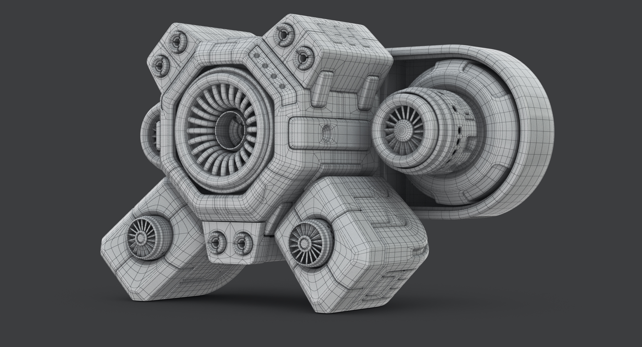 3D sci-fi engine model - TurboSquid 1225039