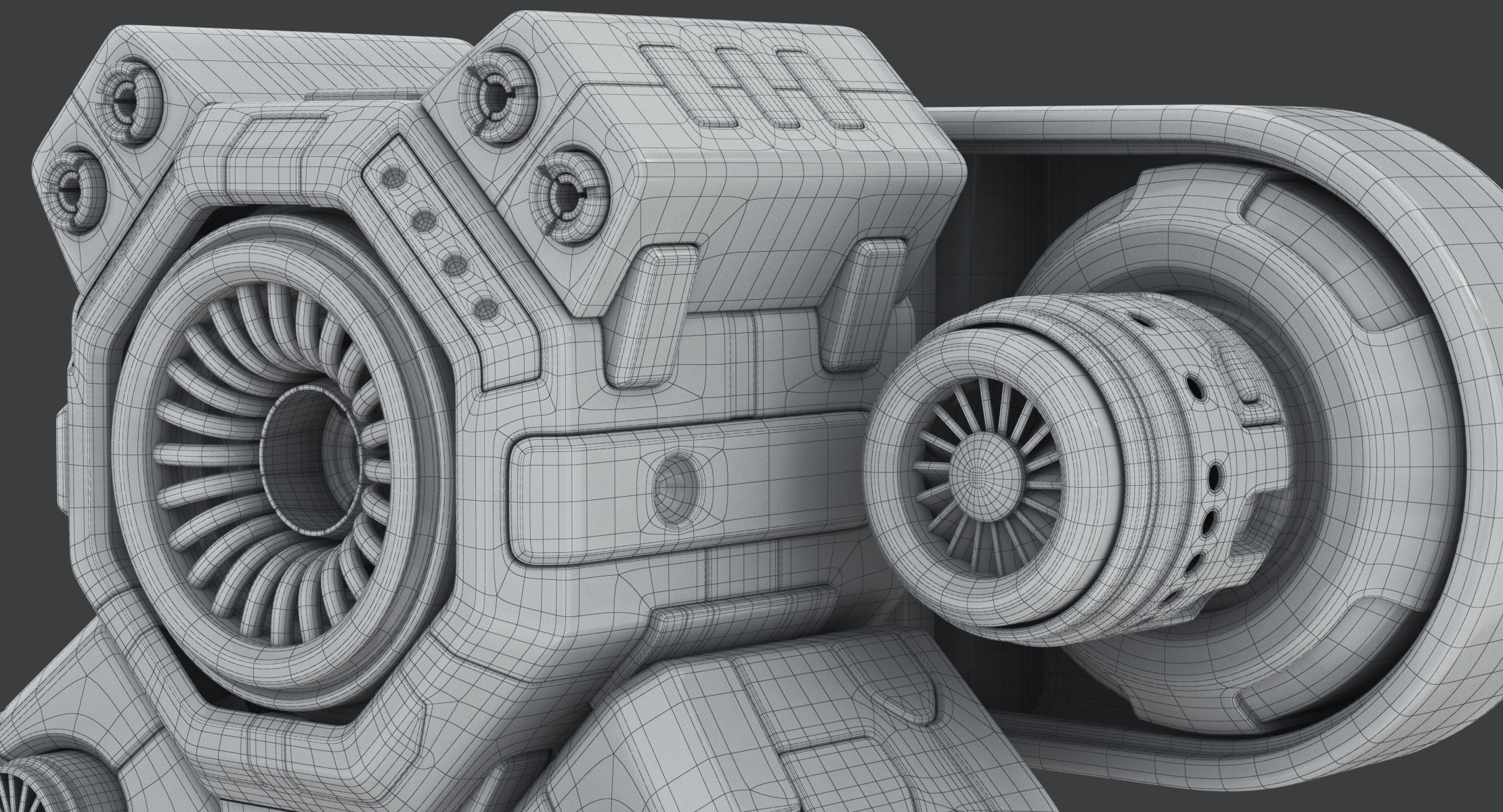 3D sci-fi engine model - TurboSquid 1225039