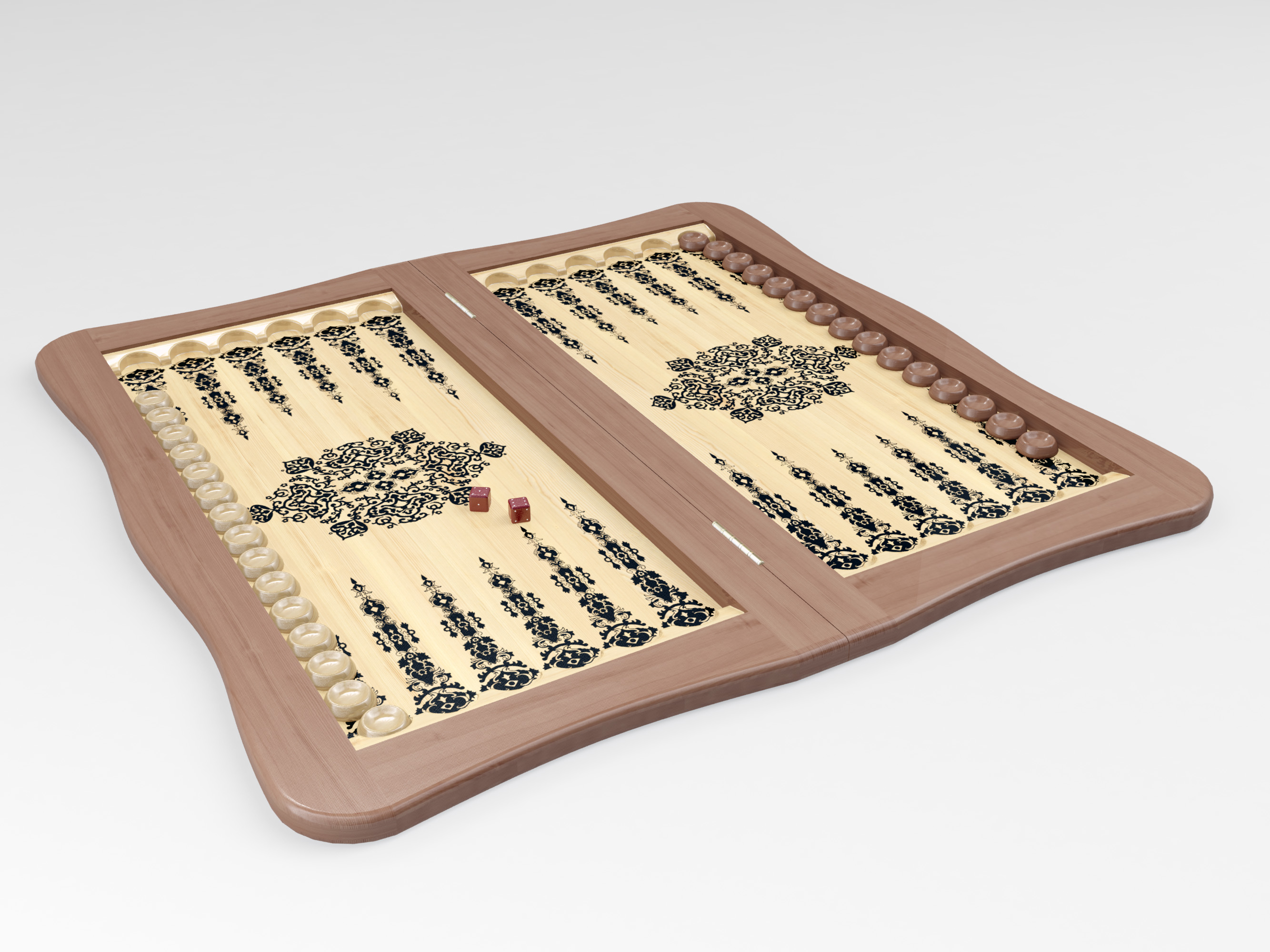 3D board backgammon - TurboSquid 1225049