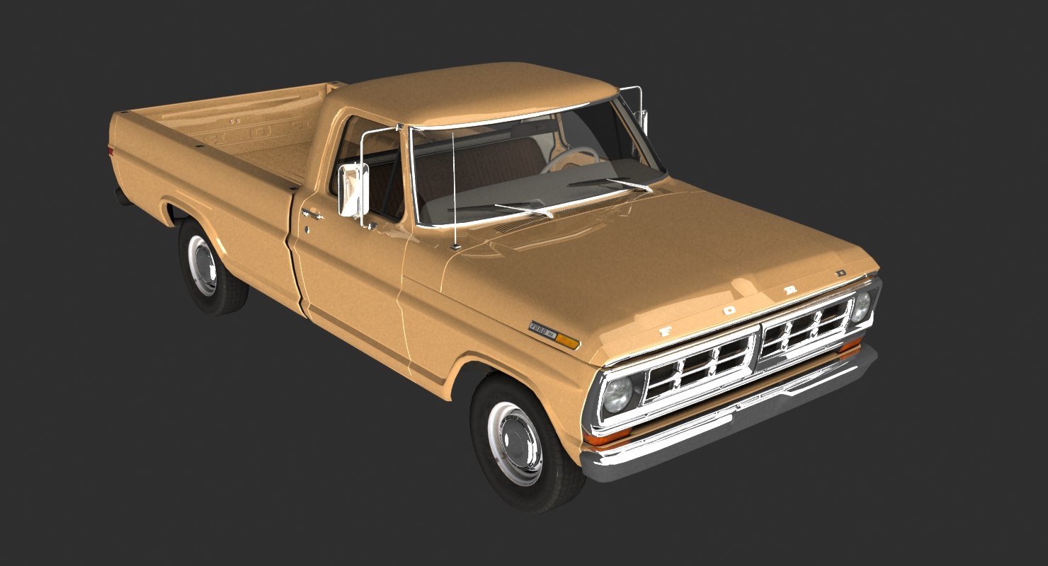 Pickup f-100 3D model - TurboSquid 1225221