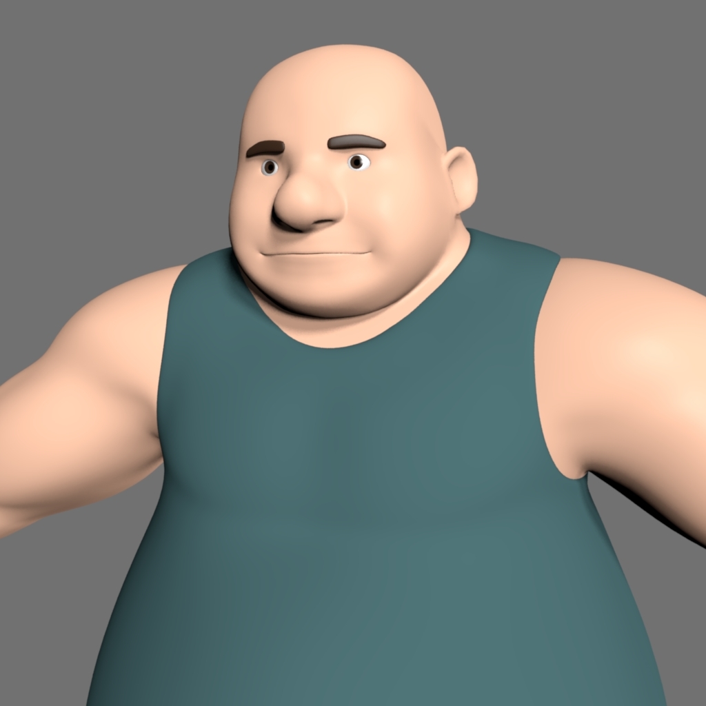 Fat male cartoon 3D model - TurboSquid 1225264