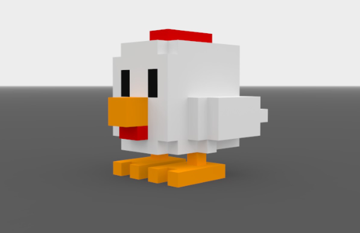 3D chicken voxels - TurboSquid 1225286