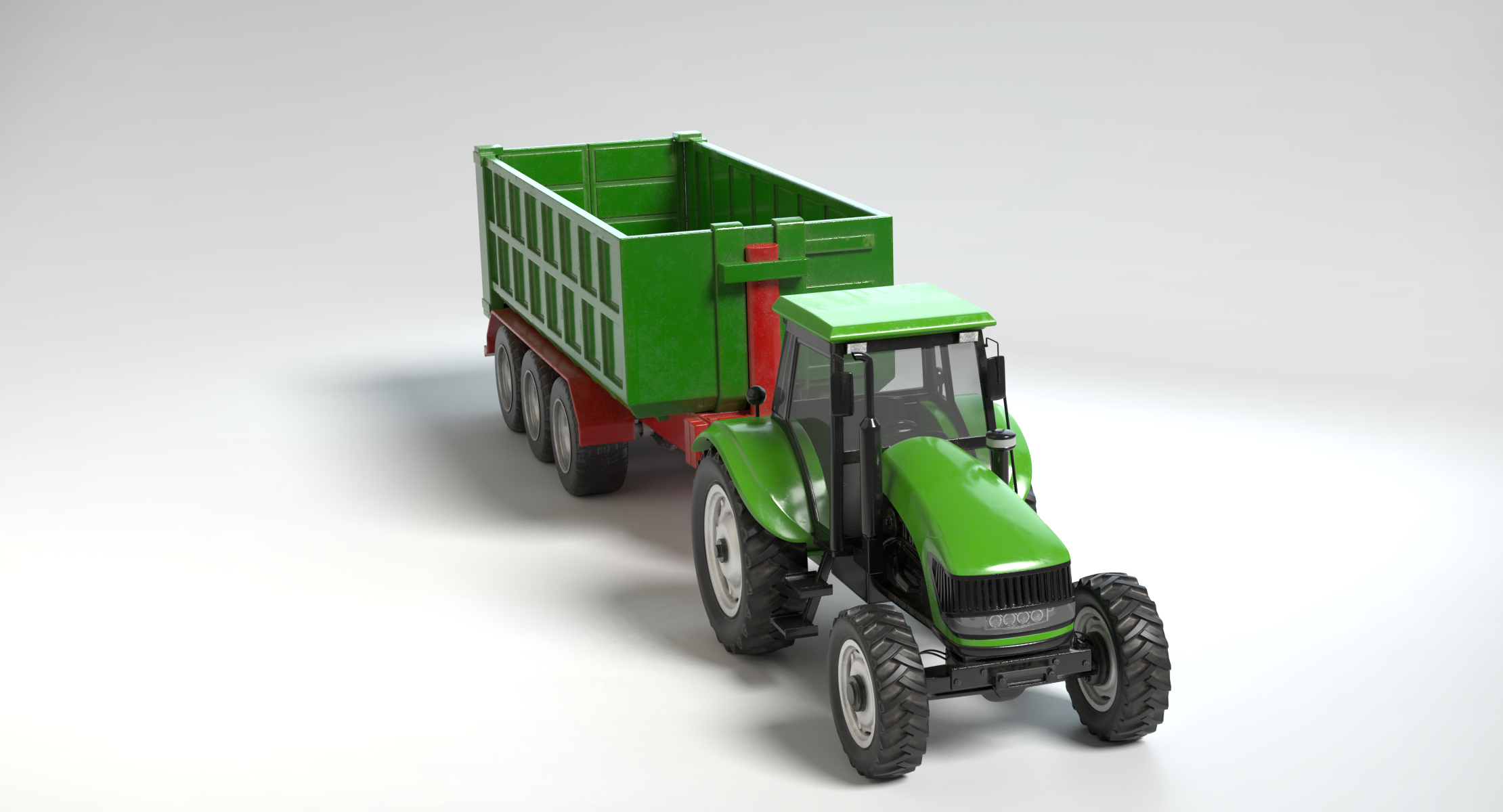 3D model farm tractor trailer - TurboSquid 1225382
