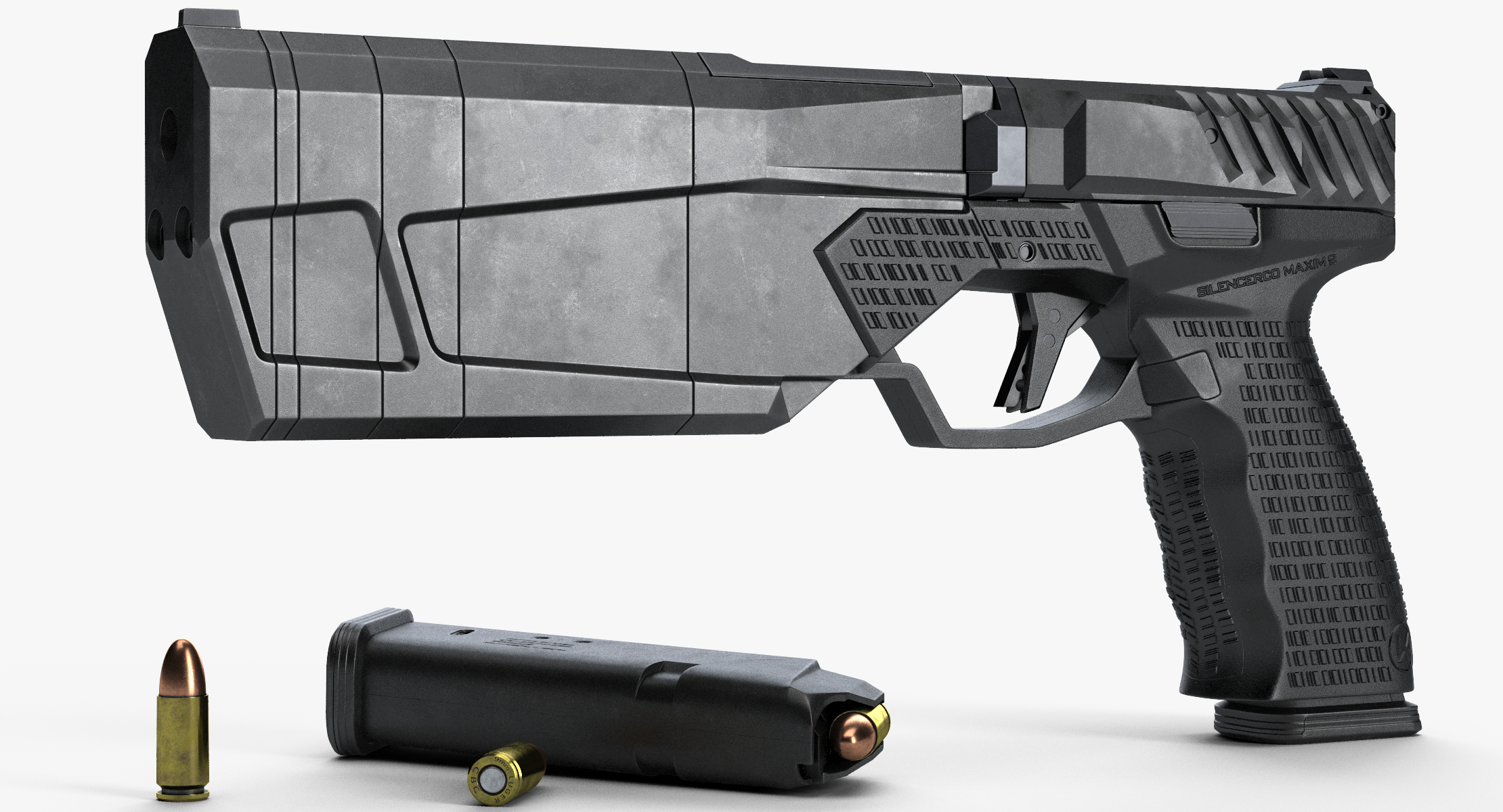 modelo 3d SilencerCo Maxim 9 Long - TurboSquid 1225683