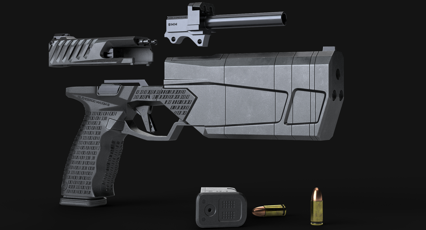 Silencerco maxim 9 long 3D model - TurboSquid 1225683