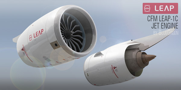 3D cfm leap-1c jet engine - TurboSquid 1225734