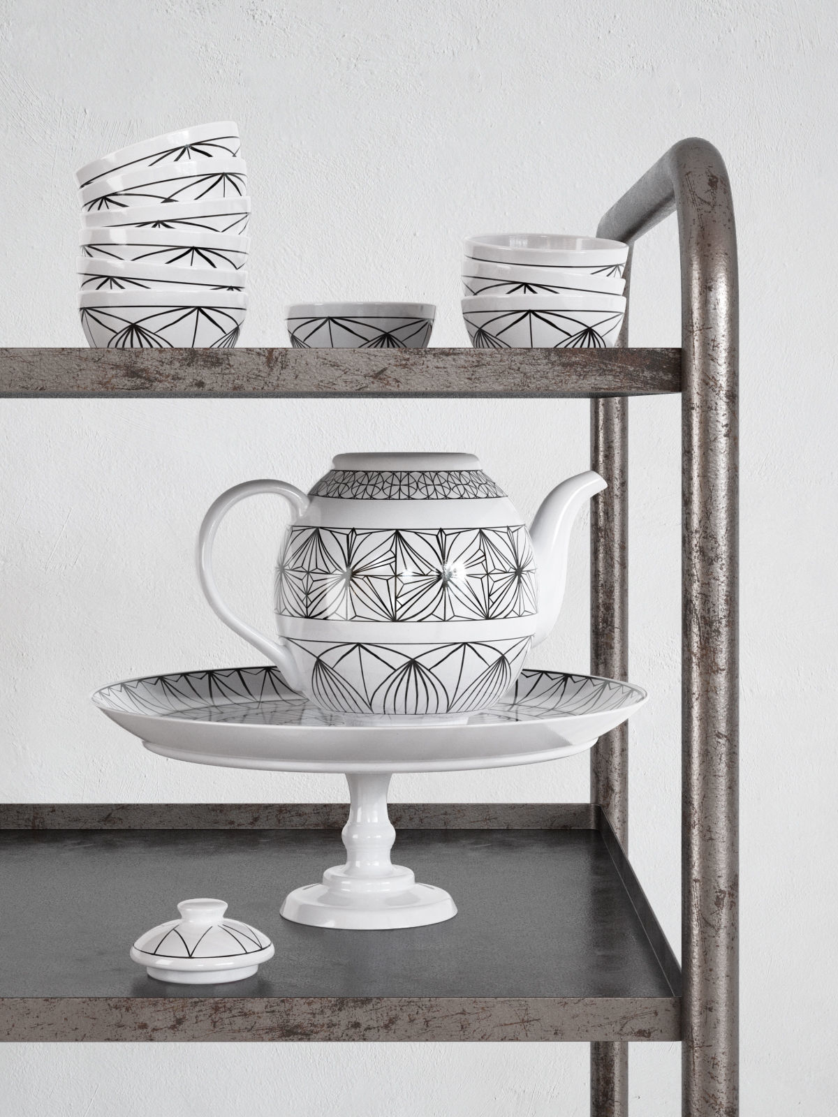 Ikea ryssby tea set 3D model - TurboSquid 1225770