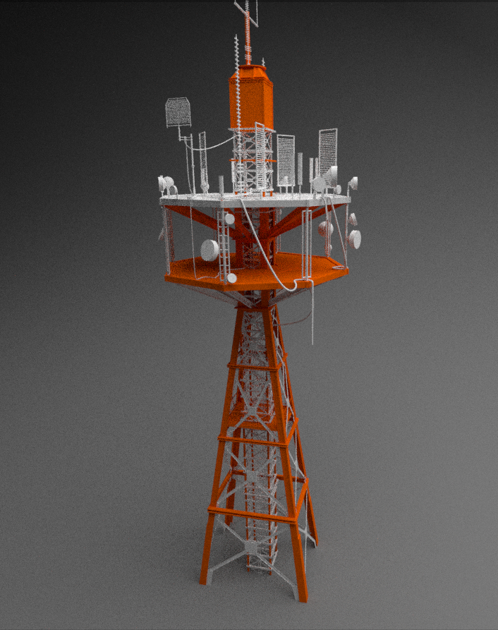 Funkturm 3D-Modell - TurboSquid 1225844