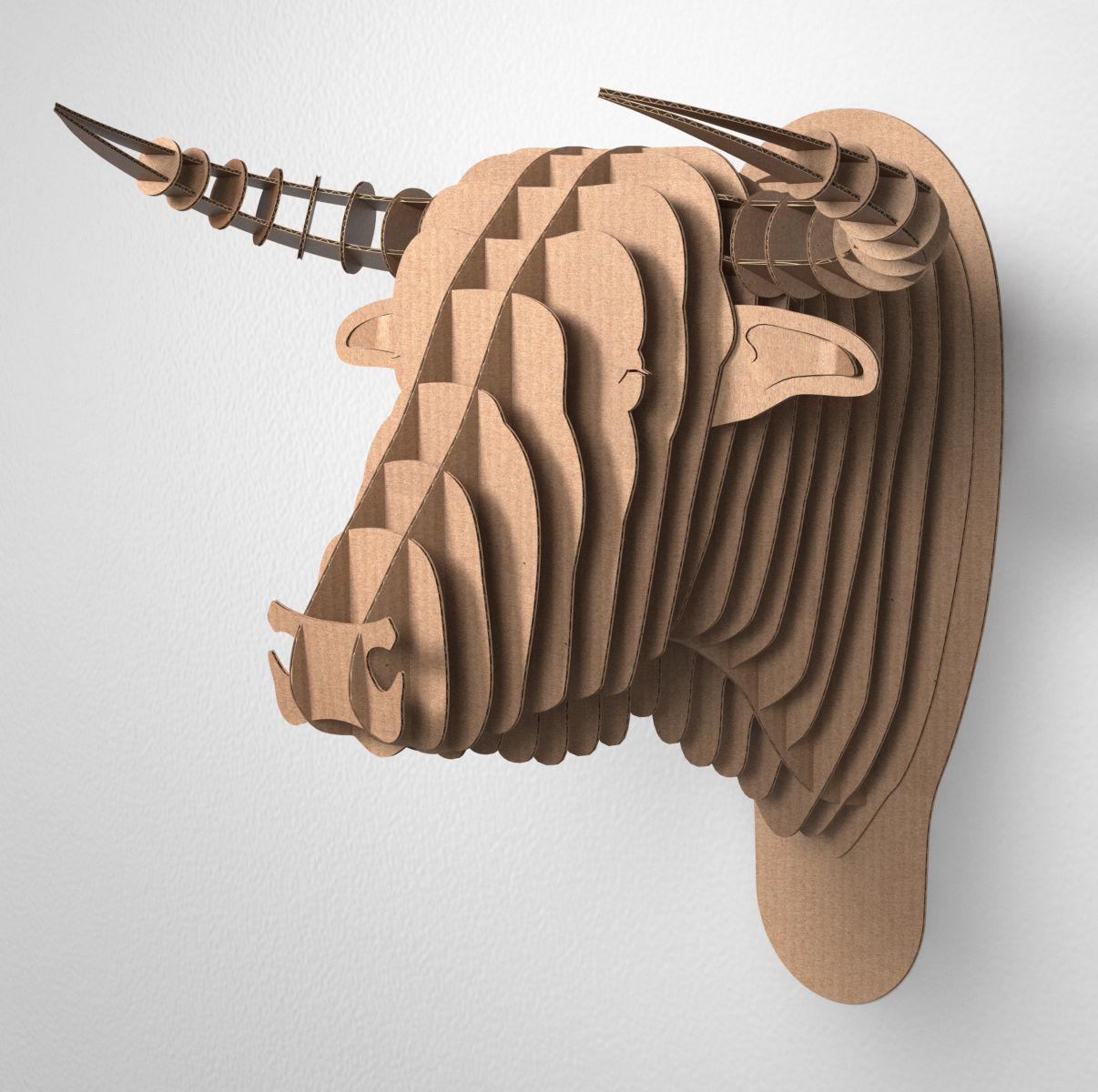 modelo 3d CARTÓN SAFARI Toro Cartón Bull Head - TurboSquid 1225895