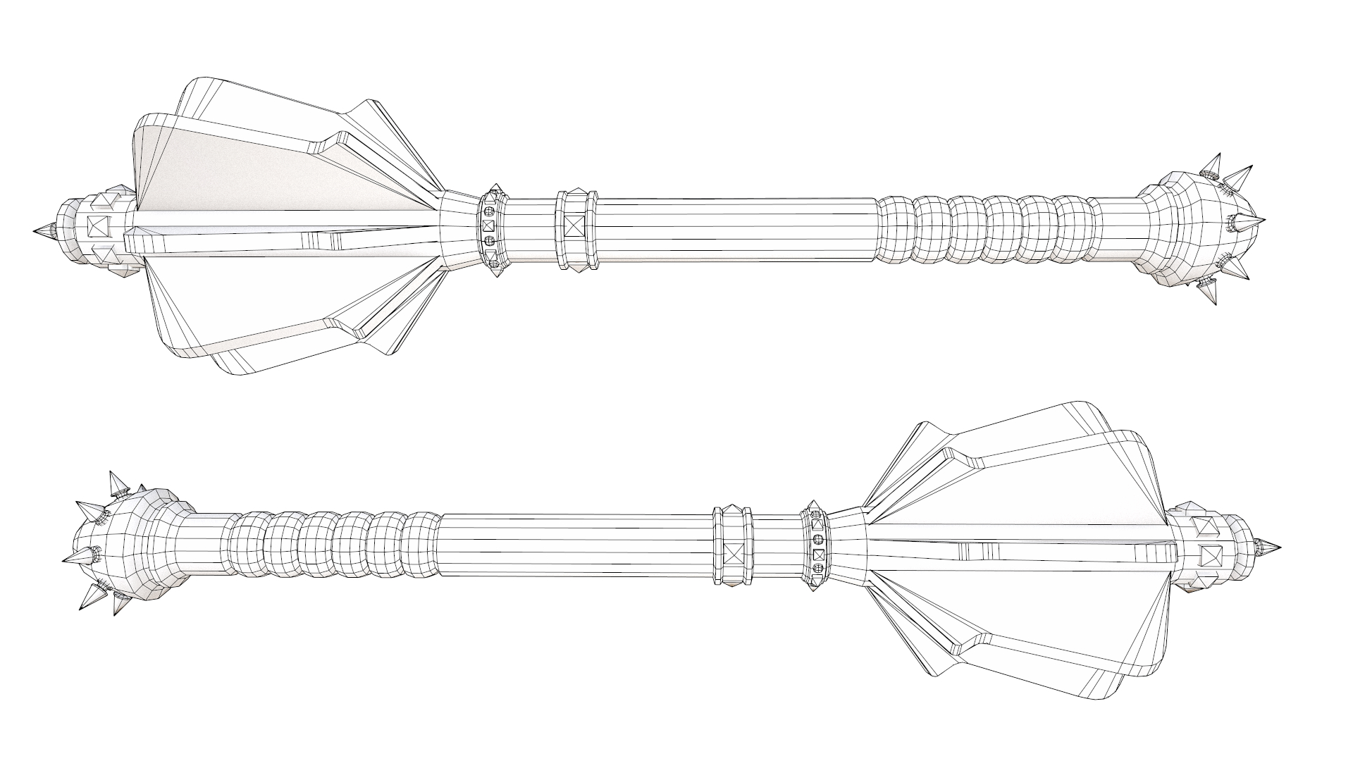 Pack medieval weapons blunt 3D model - TurboSquid 1225953