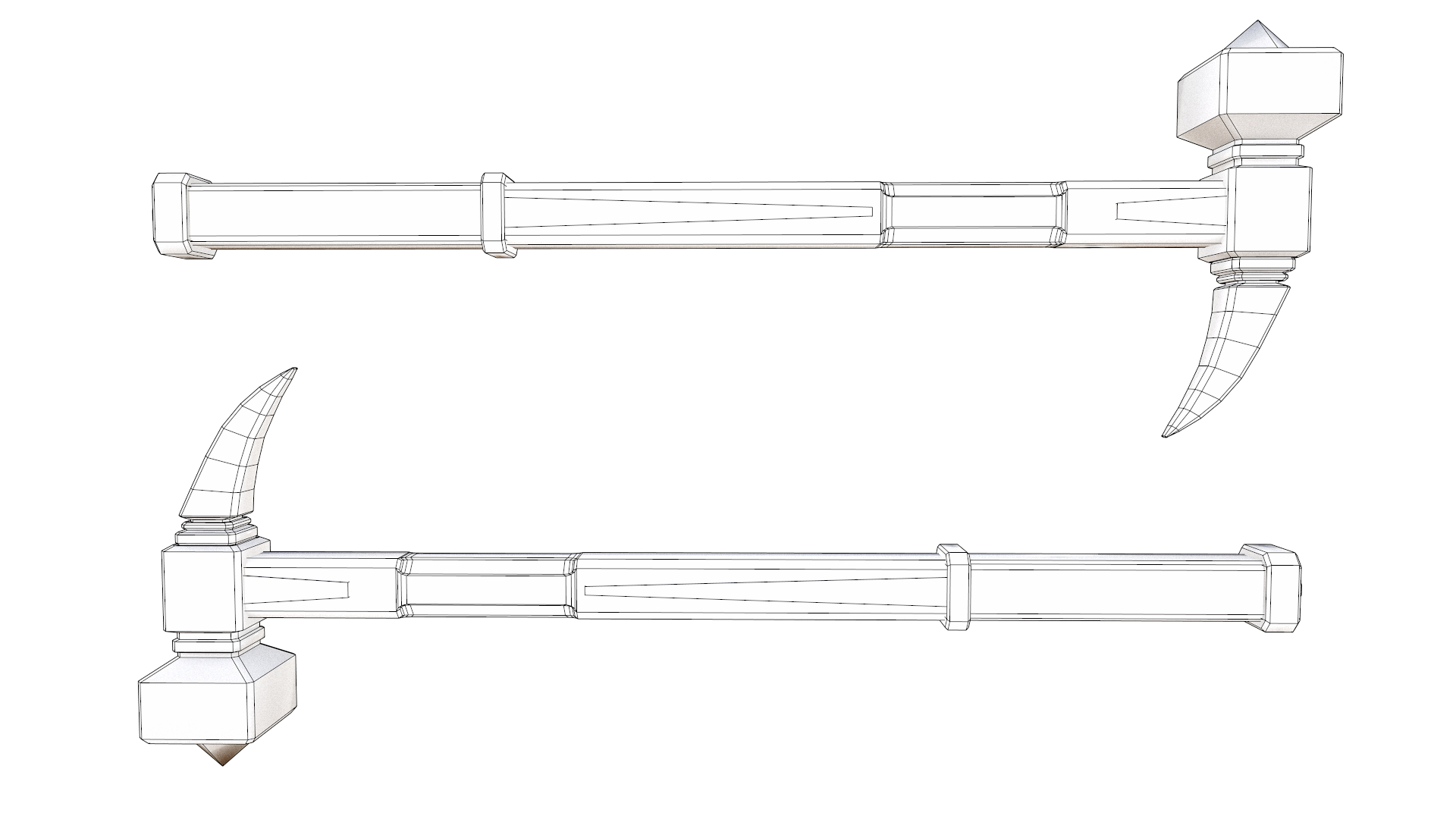 Pack medieval weapons blunt 3D model - TurboSquid 1225953