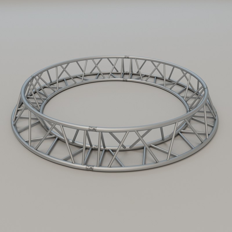 Triangular circular truss 3D - TurboSquid 1226157