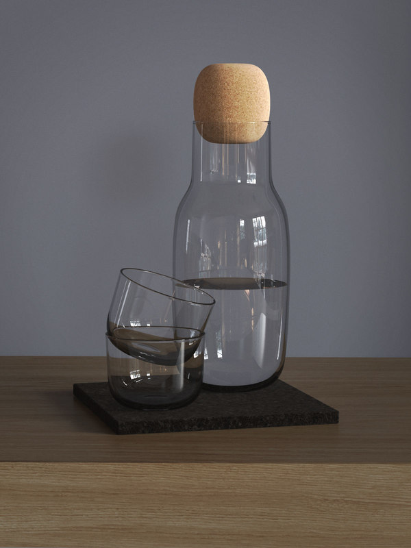 3D muuto corky glass carafe - TurboSquid 1226194