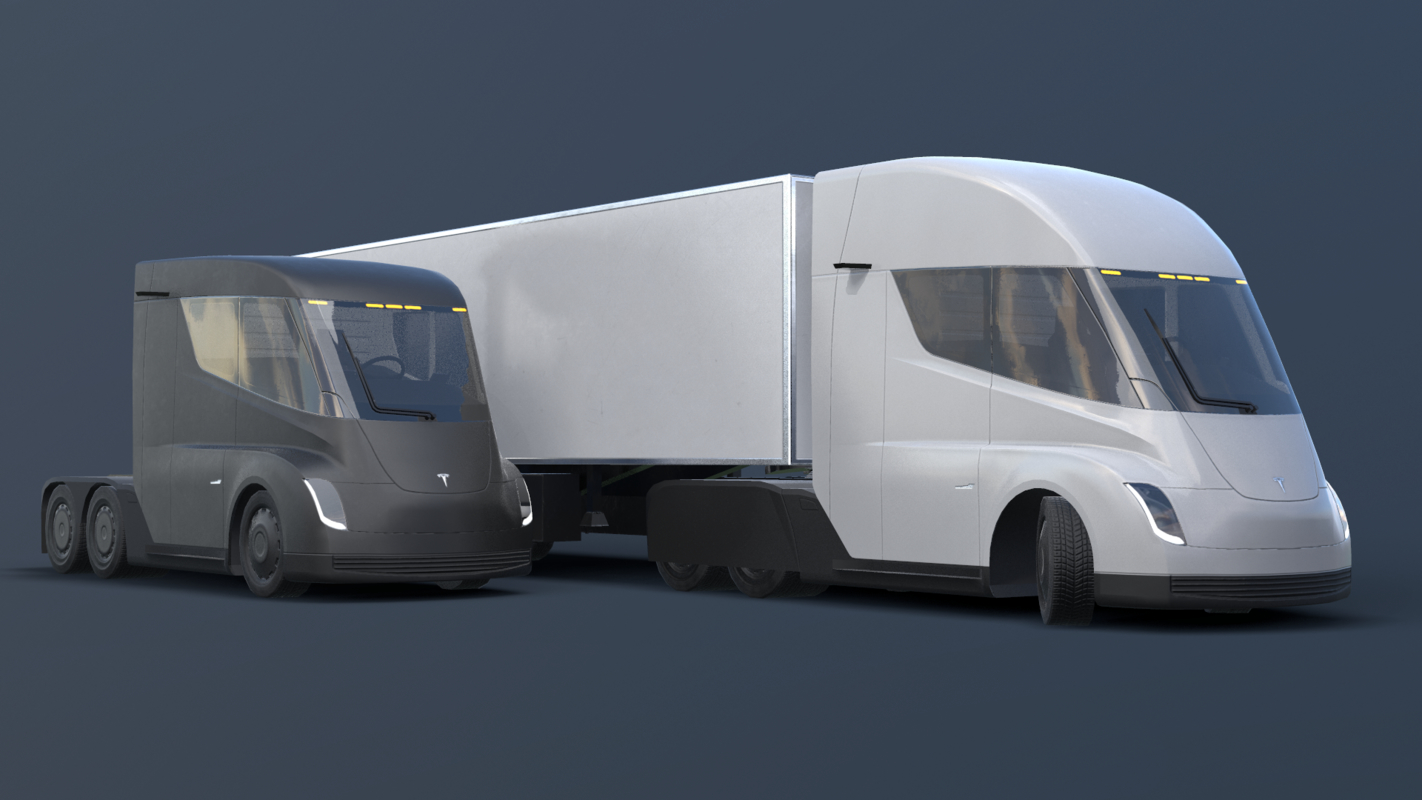 Ready tesla semi truck 3D model - TurboSquid 1226437