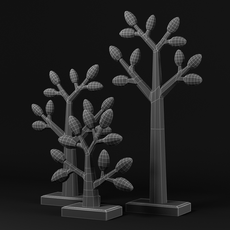 3D clay trees model - TurboSquid 1226455