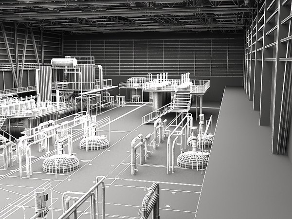 Pharmaceutical factory 3D - TurboSquid 1226517