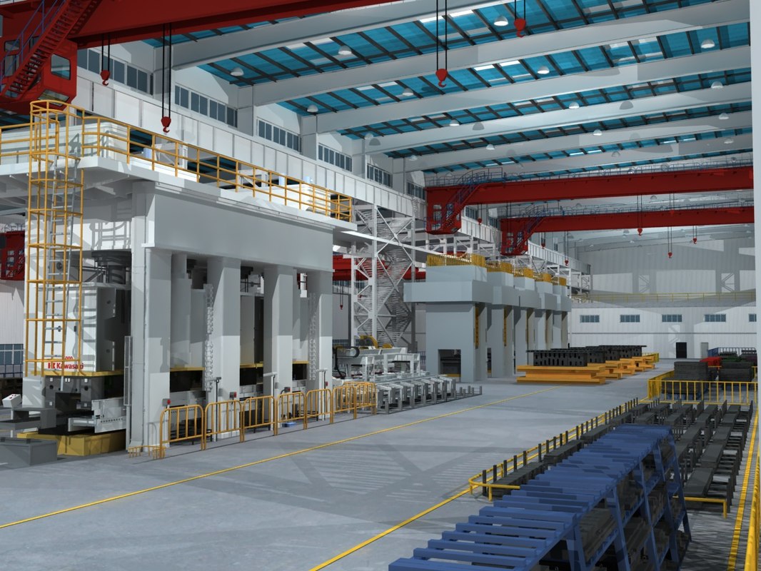 Factory interior scene equipment model - TurboSquid 1226570