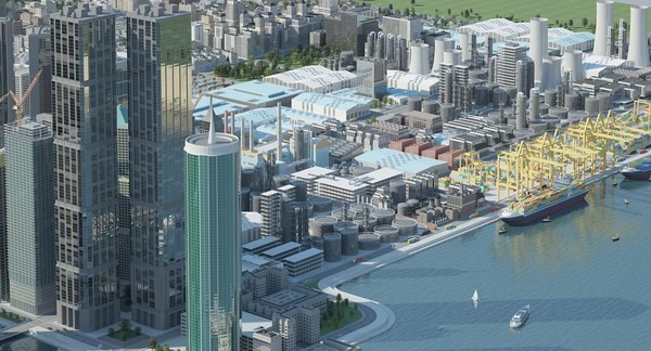 Cityscape modular city big 3D model - TurboSquid 1226584