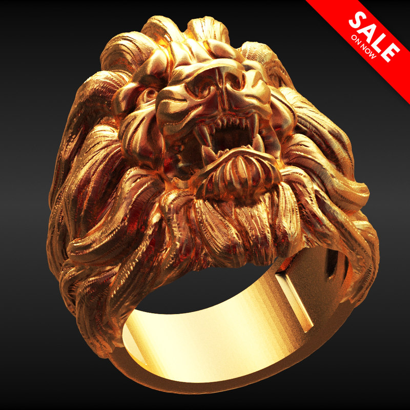 Lion ring 3D model - TurboSquid 1226614