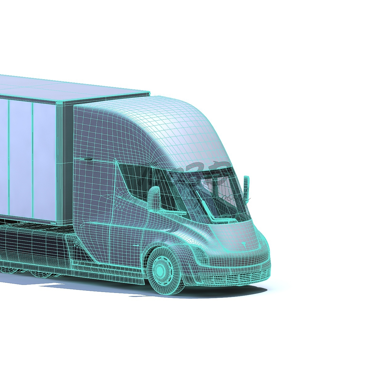 Tesla semi trailer 3D model - TurboSquid 1226645
