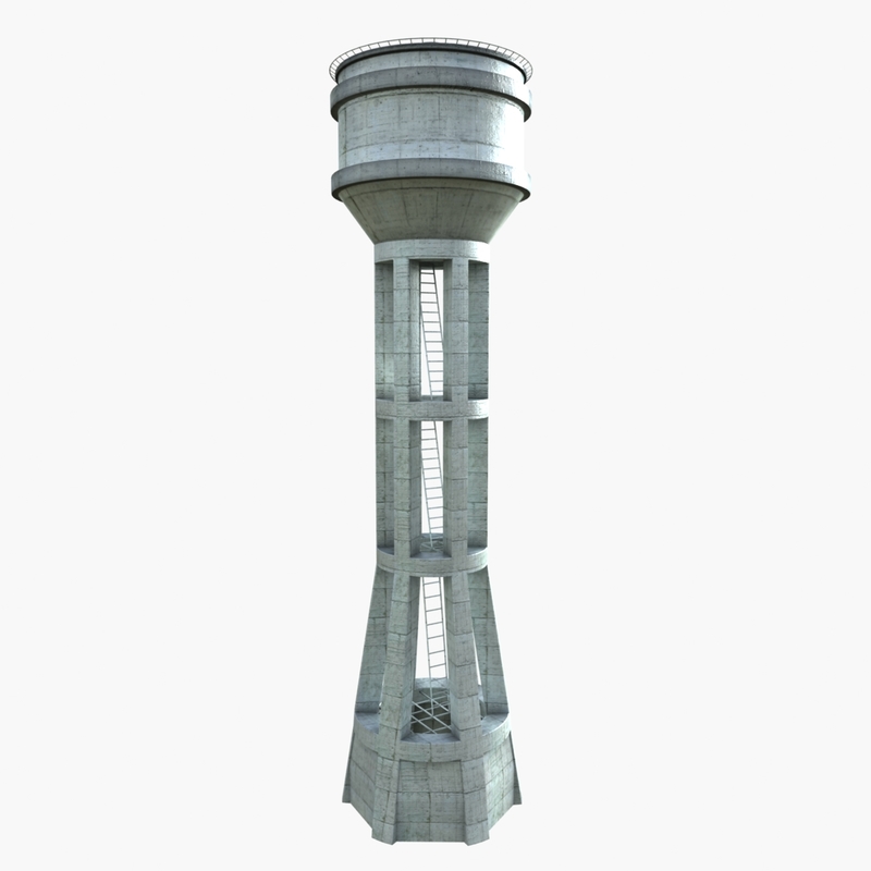 3D water tower model - TurboSquid 1226755