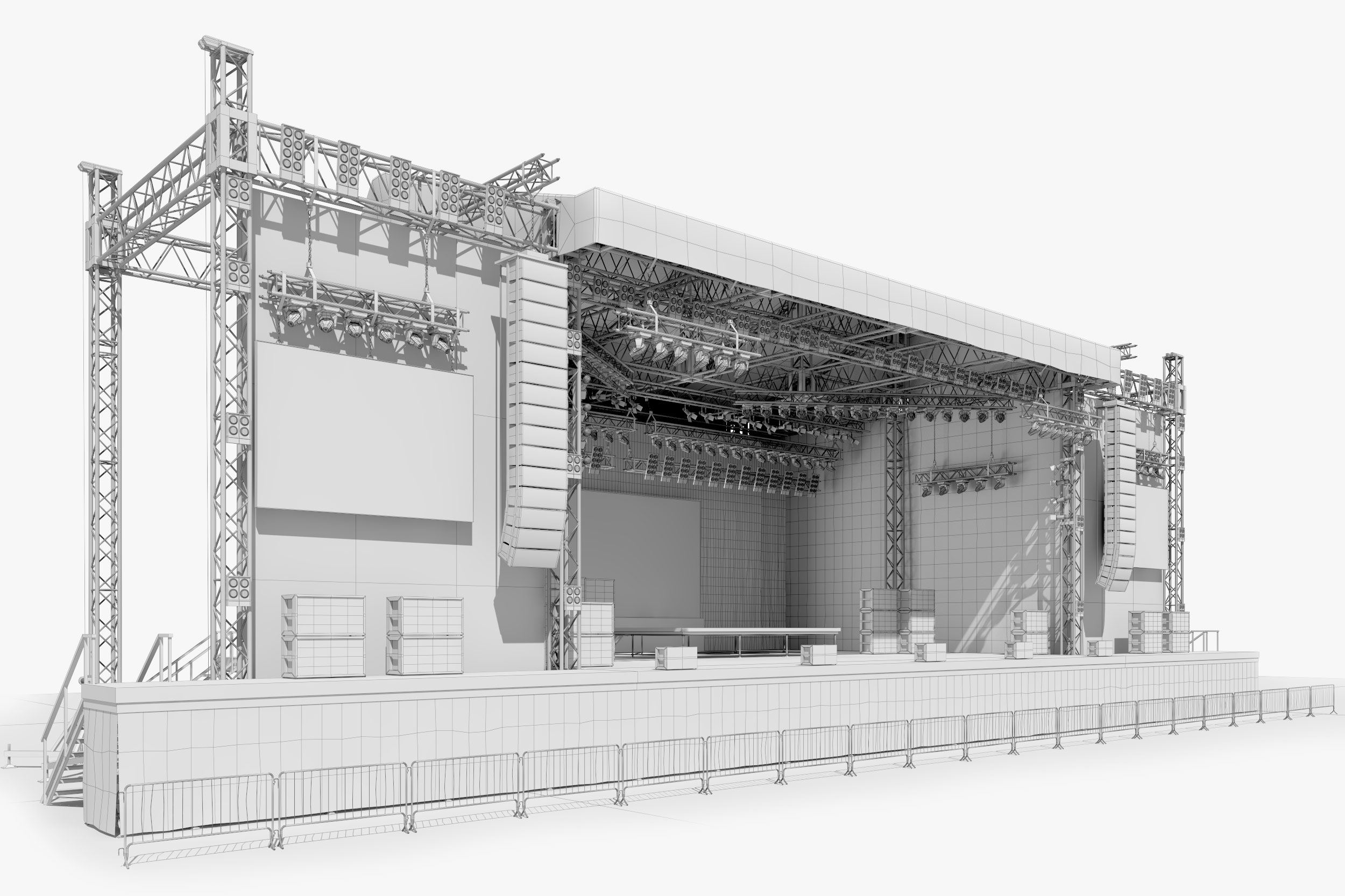 Concert stage model - TurboSquid 1227108