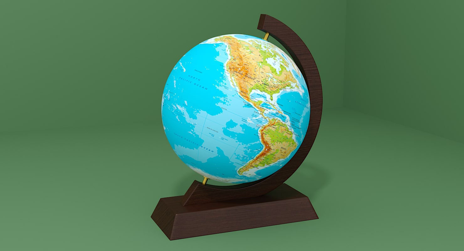 3D world globe model - TurboSquid 1227142