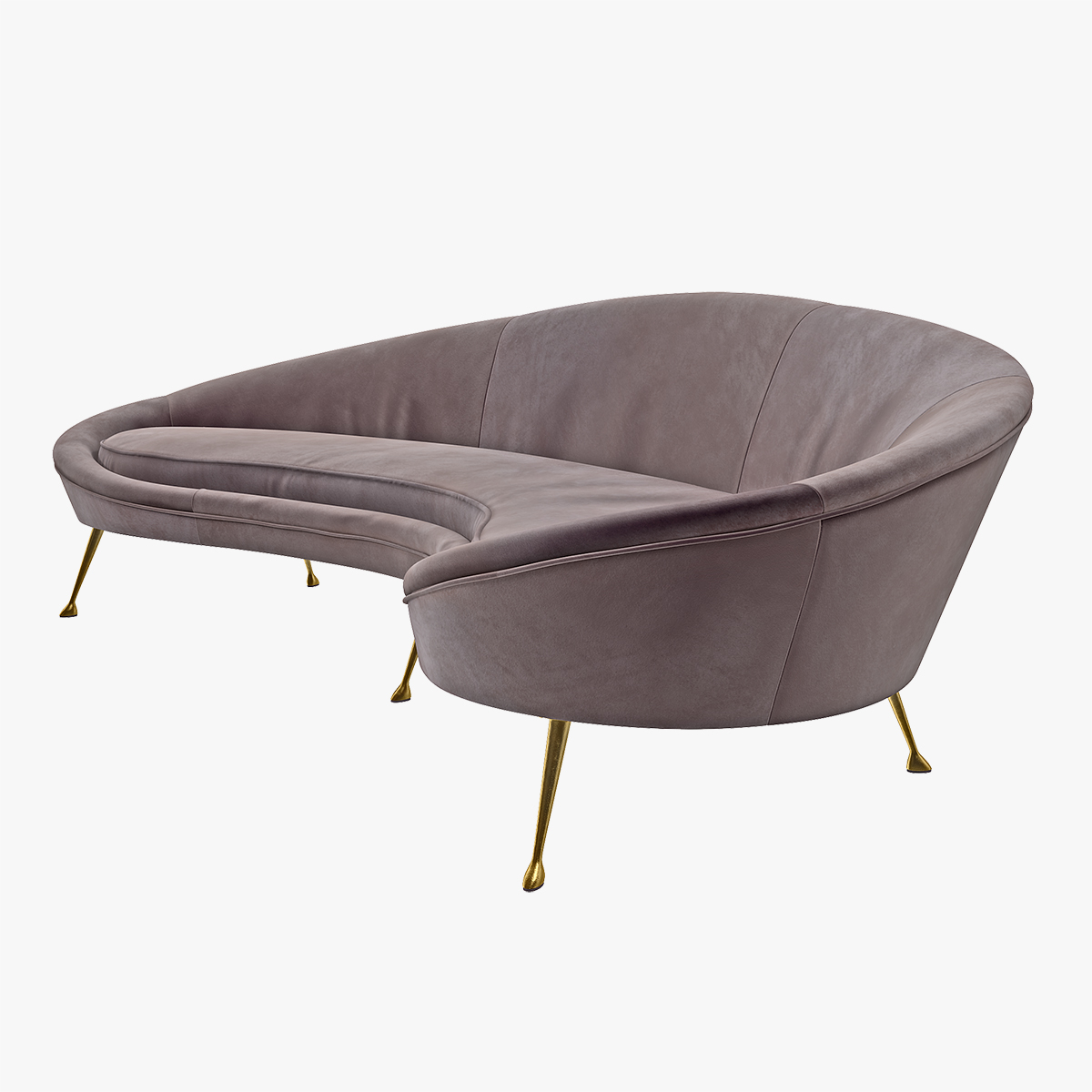 Ico parisi sofa 1950s 3D model - TurboSquid 1227294