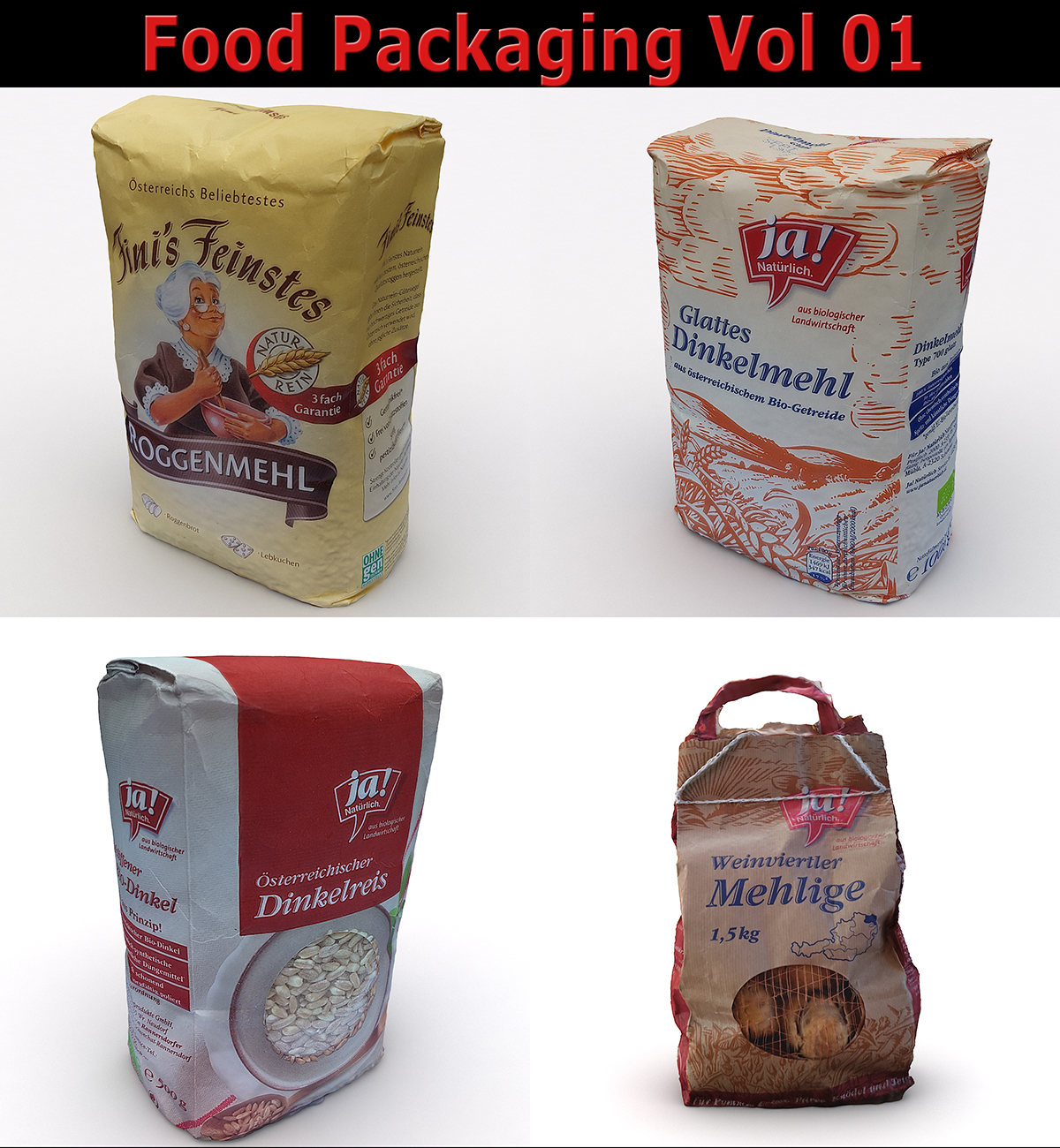 3D model food packagings - TurboSquid 1227382