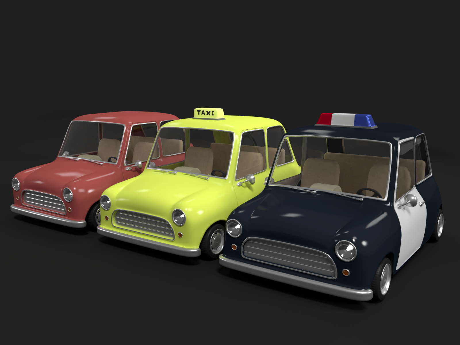 3D cartoon car model - TurboSquid 1227395