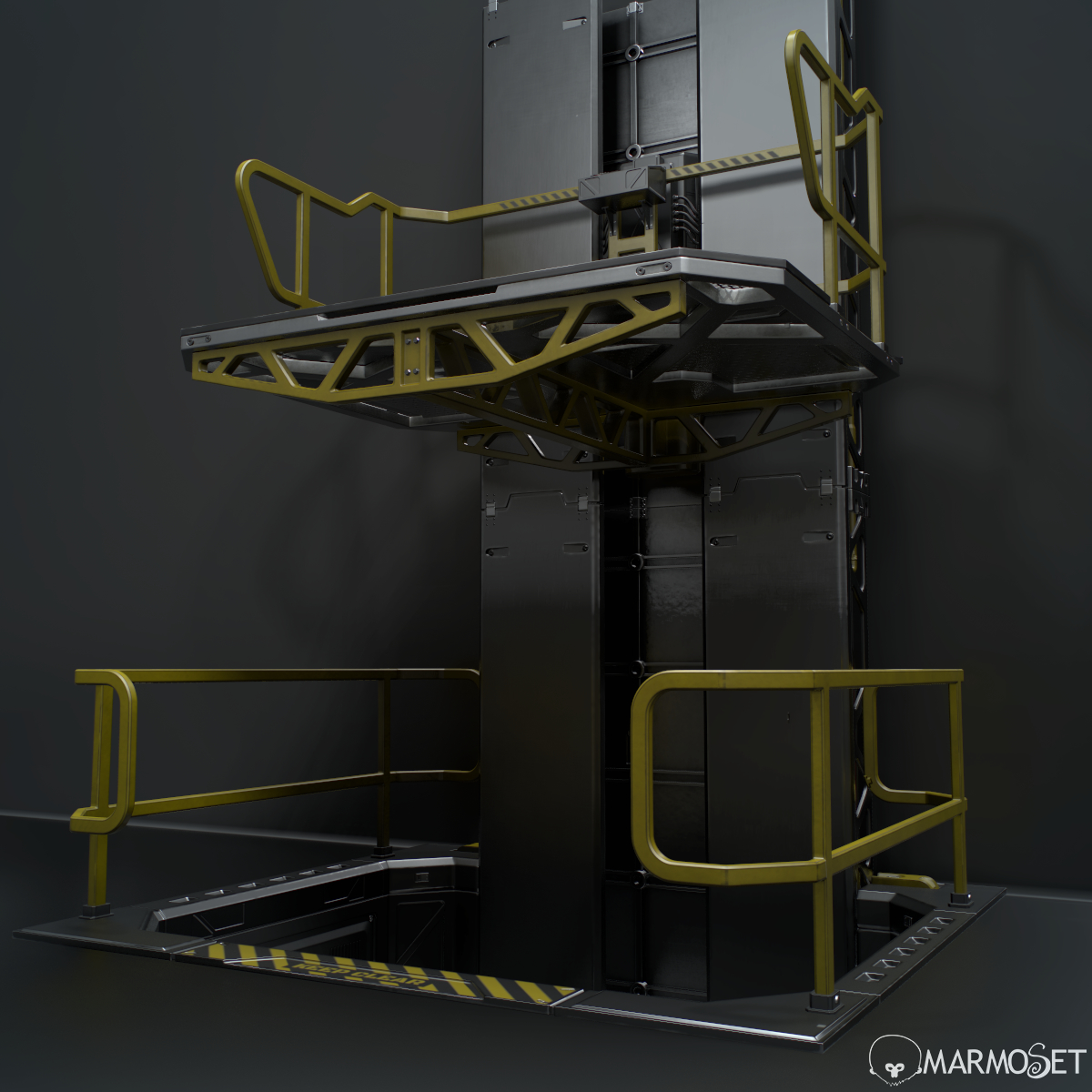 Sci-fi modular elevator 3D model - TurboSquid 1227401