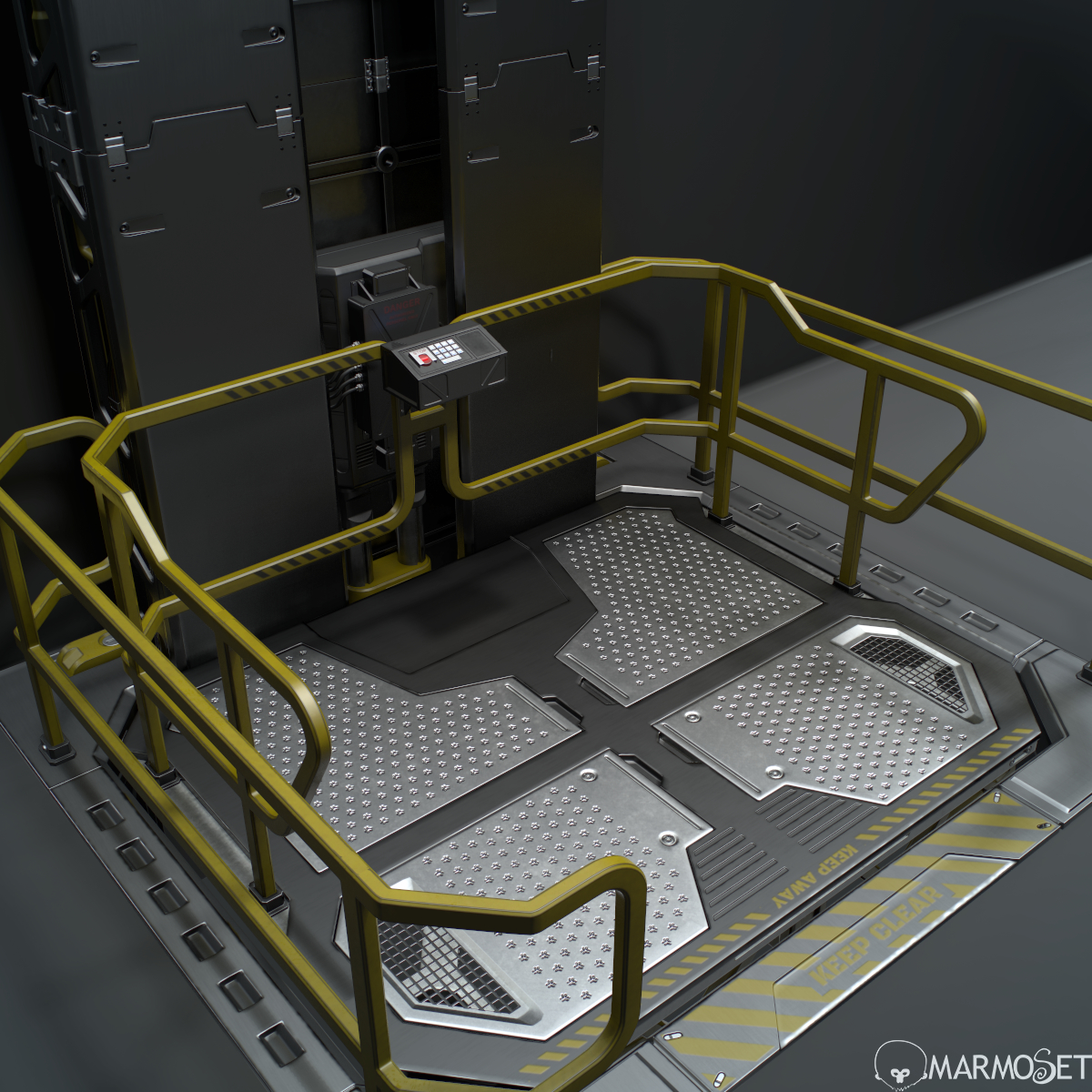 Sci-fi modular elevator 3D model - TurboSquid 1227401