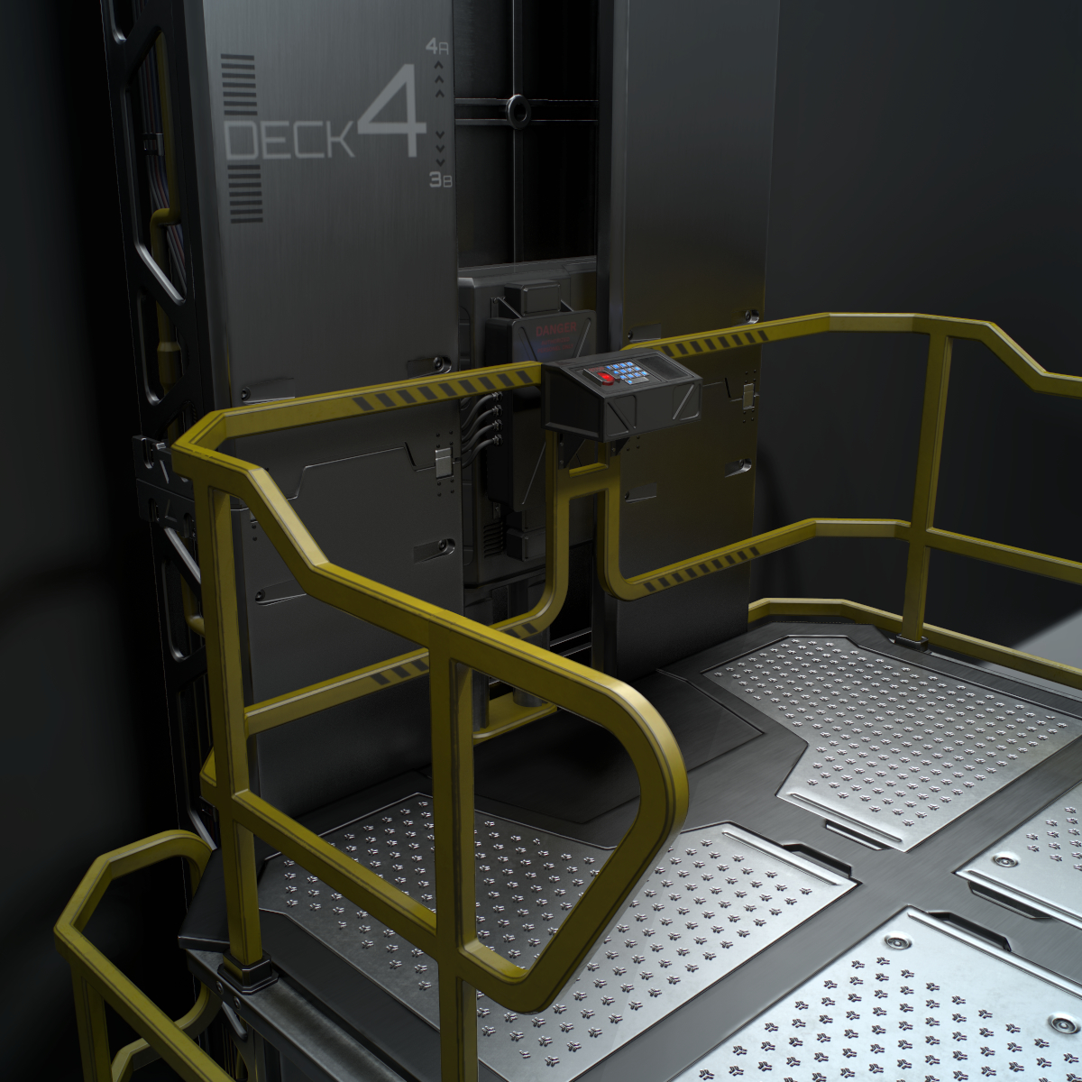 Sci-fi modular elevator 3D model - TurboSquid 1227401
