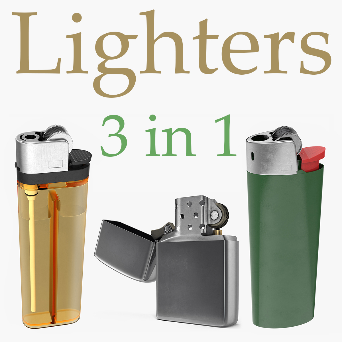 3D lighters design metal model - TurboSquid 1227506
