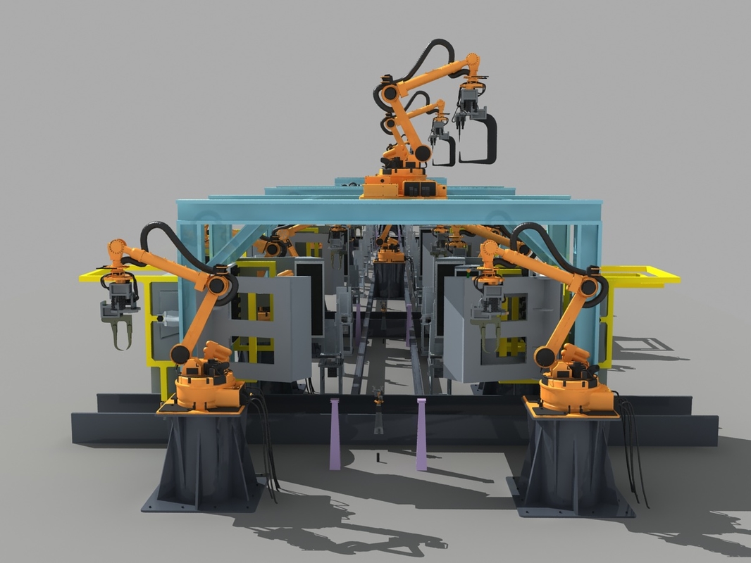 3D robot welding production model - TurboSquid 1227749