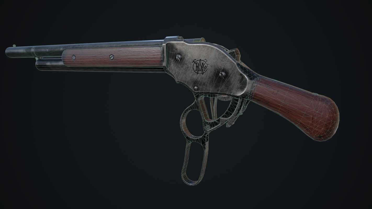 Winchester m1887 3D model - TurboSquid 1227821