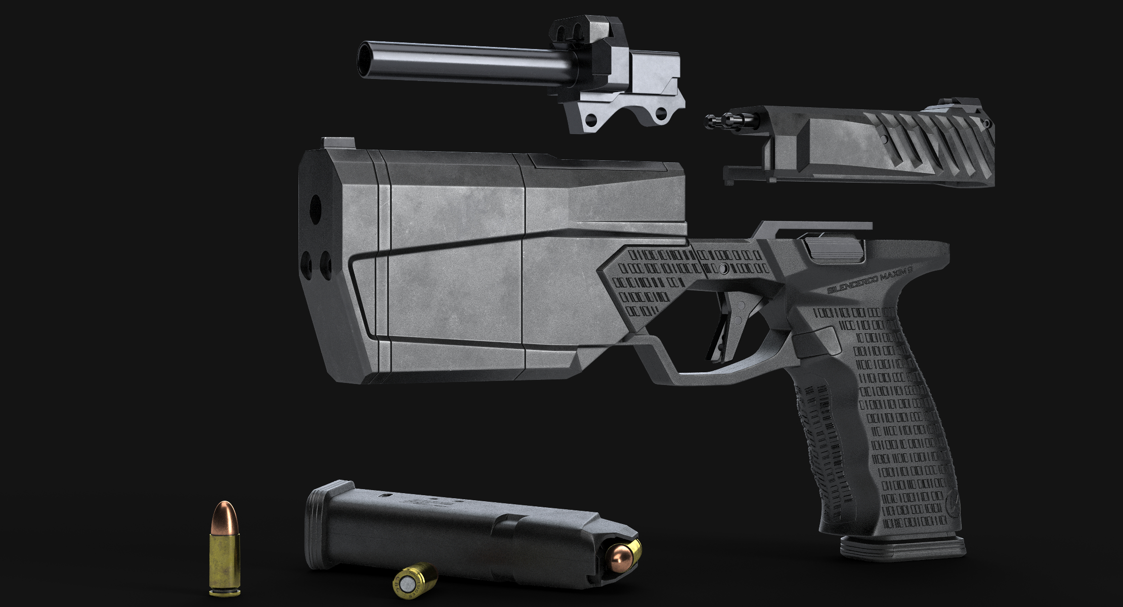 Silencerco maxim 9 model - TurboSquid 1228320