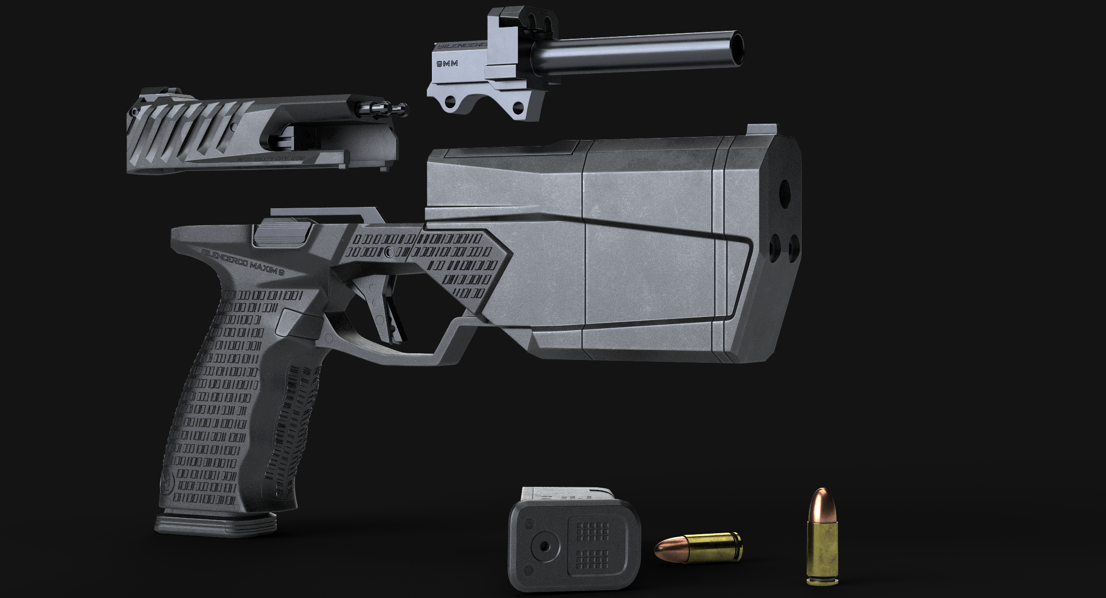 Silencerco maxim 9 model - TurboSquid 1228320